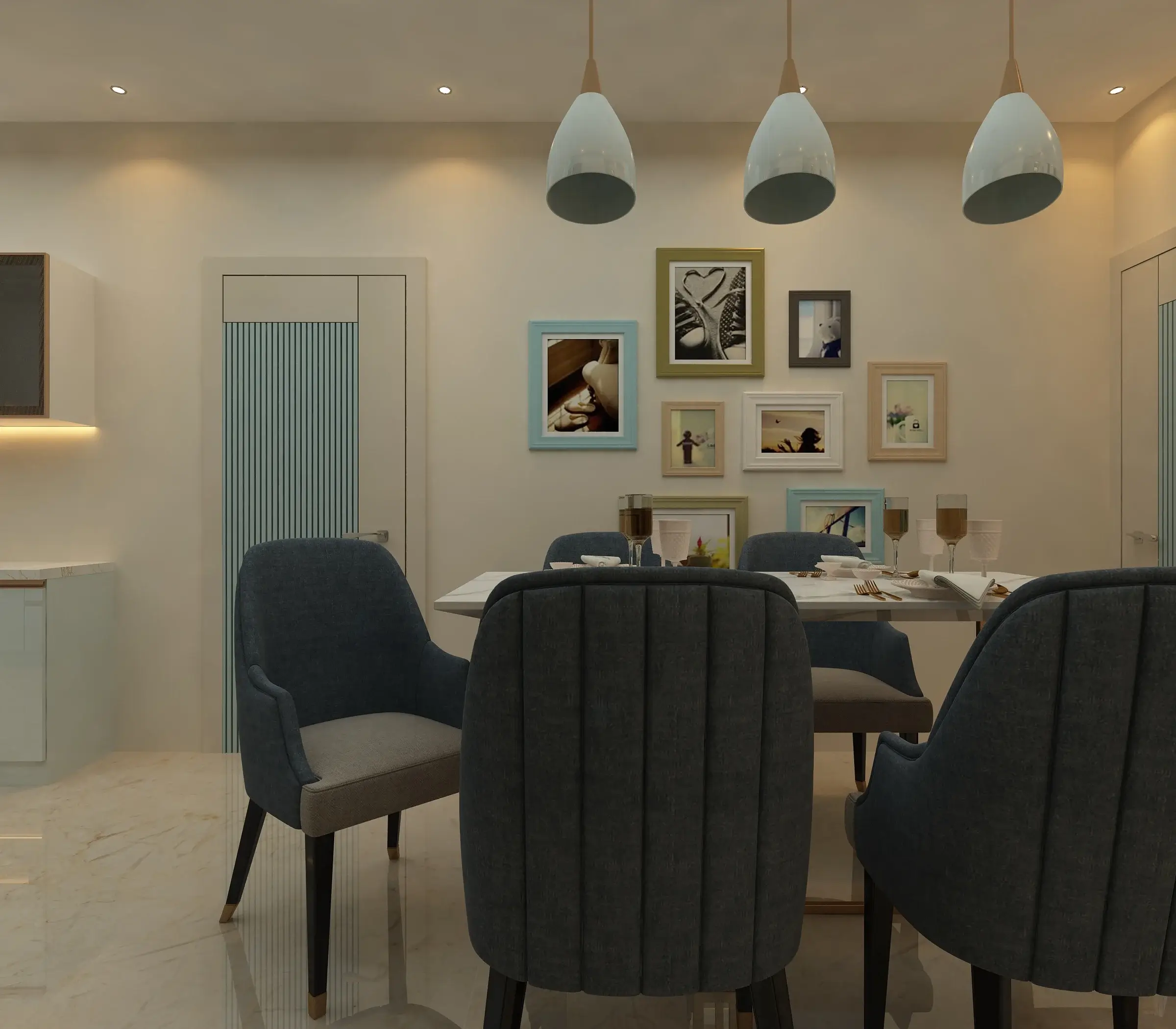 Dining Room Interior Design in Bangalore - Apna Ghar Interiors